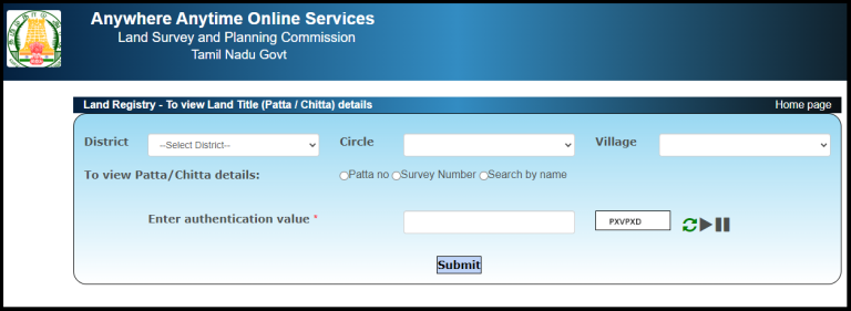 Patta Chitta 2024: View Patta / Chitta, eServices of Land Records ...
