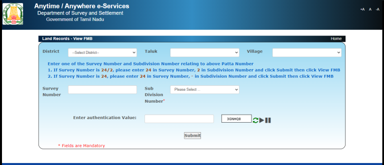 Tamil Nadu Patta Chitta 2024 - Patta Chitta